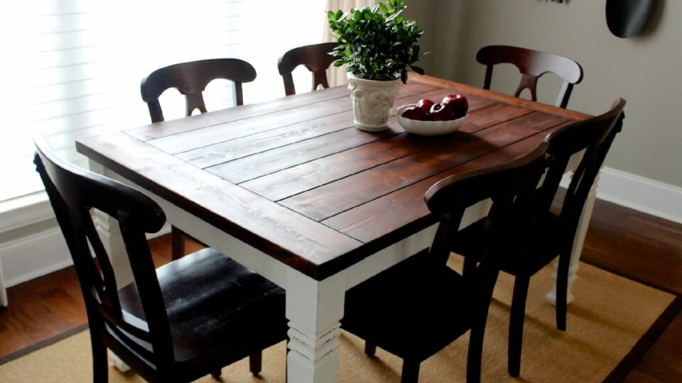 DIY Farmhouse Dining Table: Free Build Plans